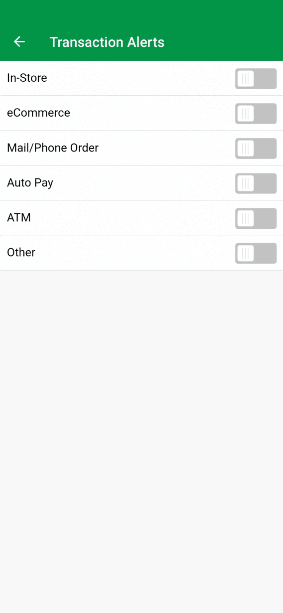 Manage Debit Card Alerts | Manage Debit Card Alerts demo